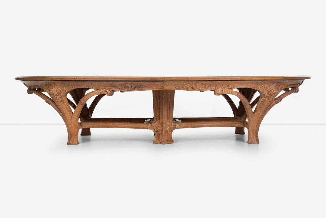 Monumental Art Nouveau Dining Table Attributed to Victor Horta from th ...